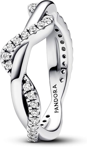 Pandora Sparkling Intertwined Wave Ring - Walmart.com