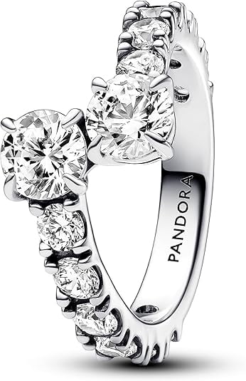 Pandora Sparkling Overlapping Band Ring - Walmart.com