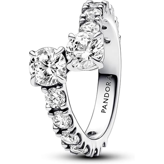 Pandora Sparkling Overlapping Band Ring - Walmart.com