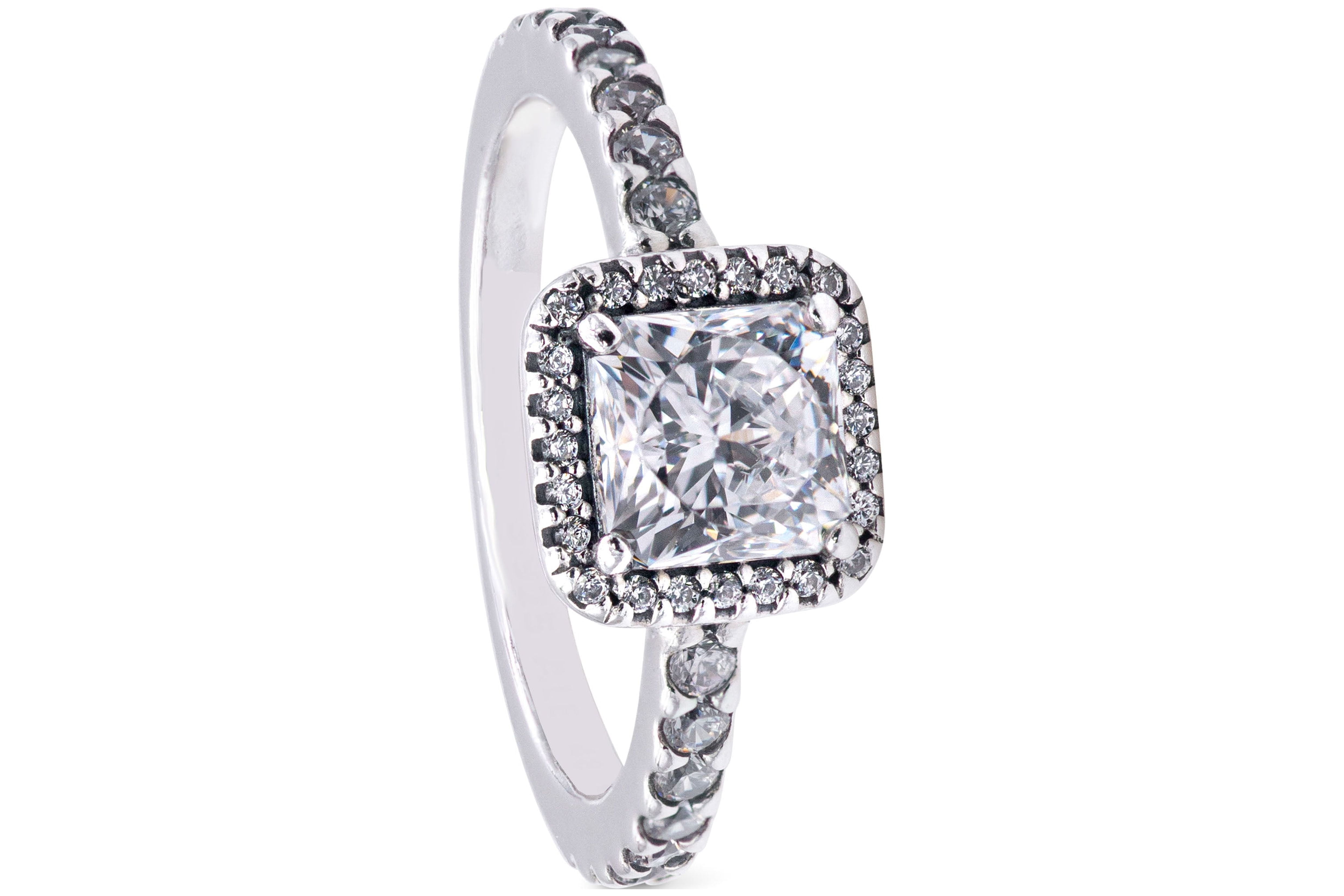 Pandora Square Sparkle Halo Ring - Stunning Sophisticated Ring ...