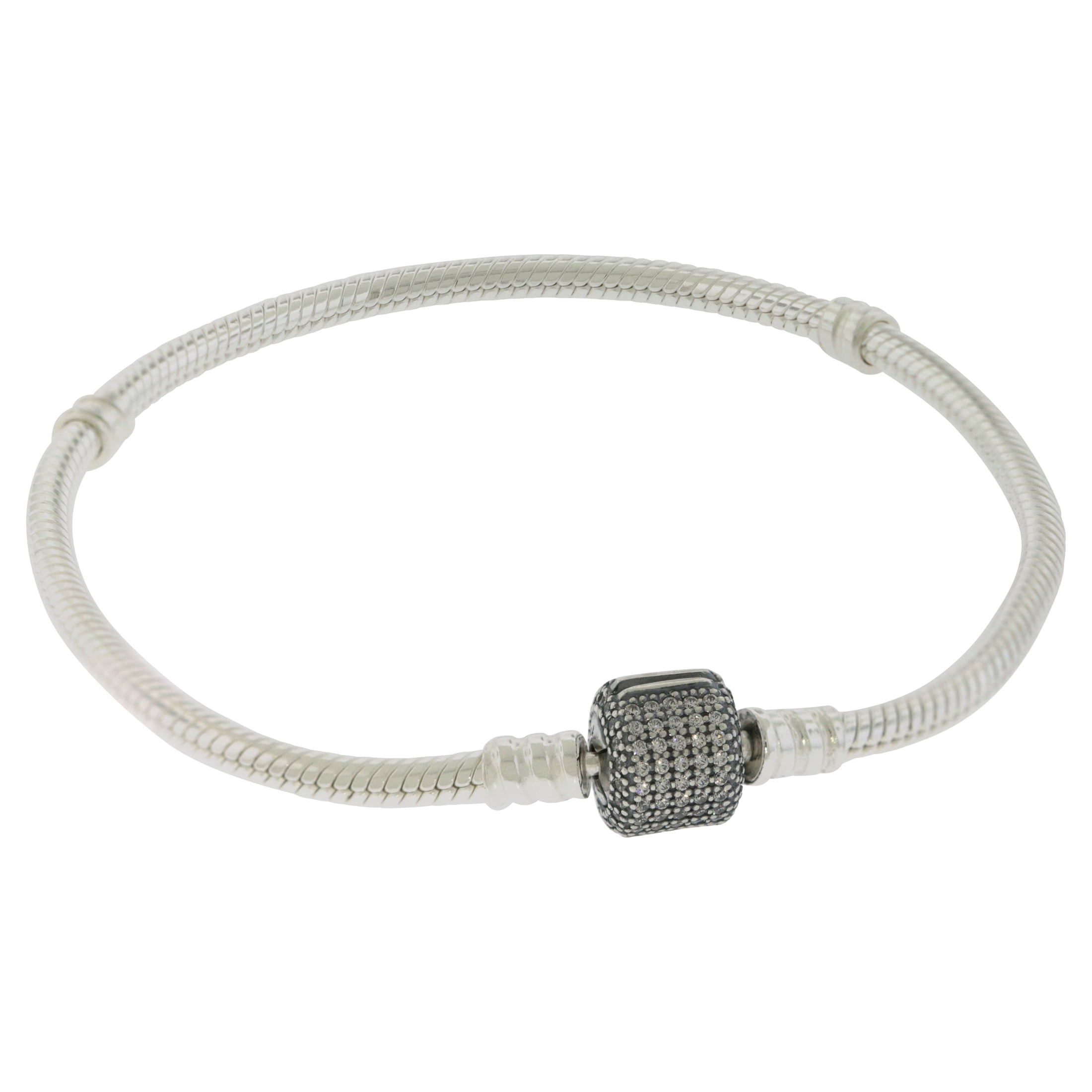 Pandora Sterling Silver Bracelet with Signature Clasp - Walmart.com