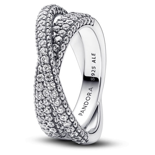 Pandora Timeless Pave Crossover Dual Band Ring - Walmart.com
