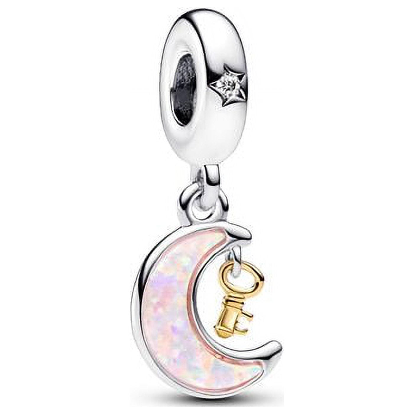 Pandora Two-tone Key & Moon Dangle Charm - Walmart.com