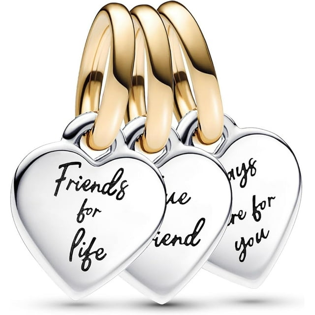 Pandora Two-tone Splittable Friendship Triple Dangle Charm - Walmart.com