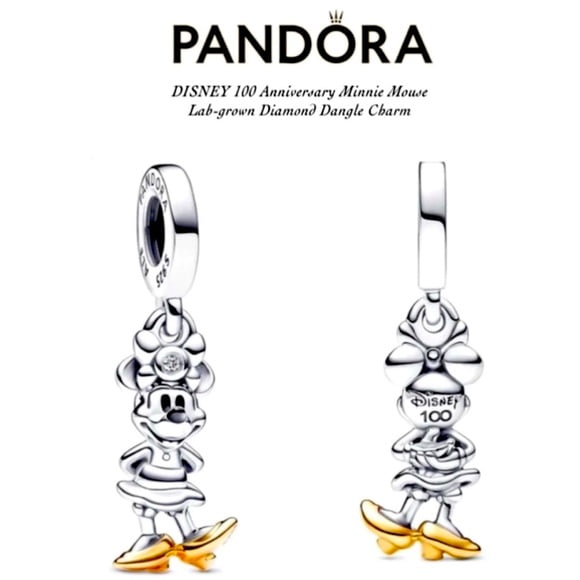 Pandora x Disney 100th Anniversary Minnie Mouse Dangle Charm - Walmart.com