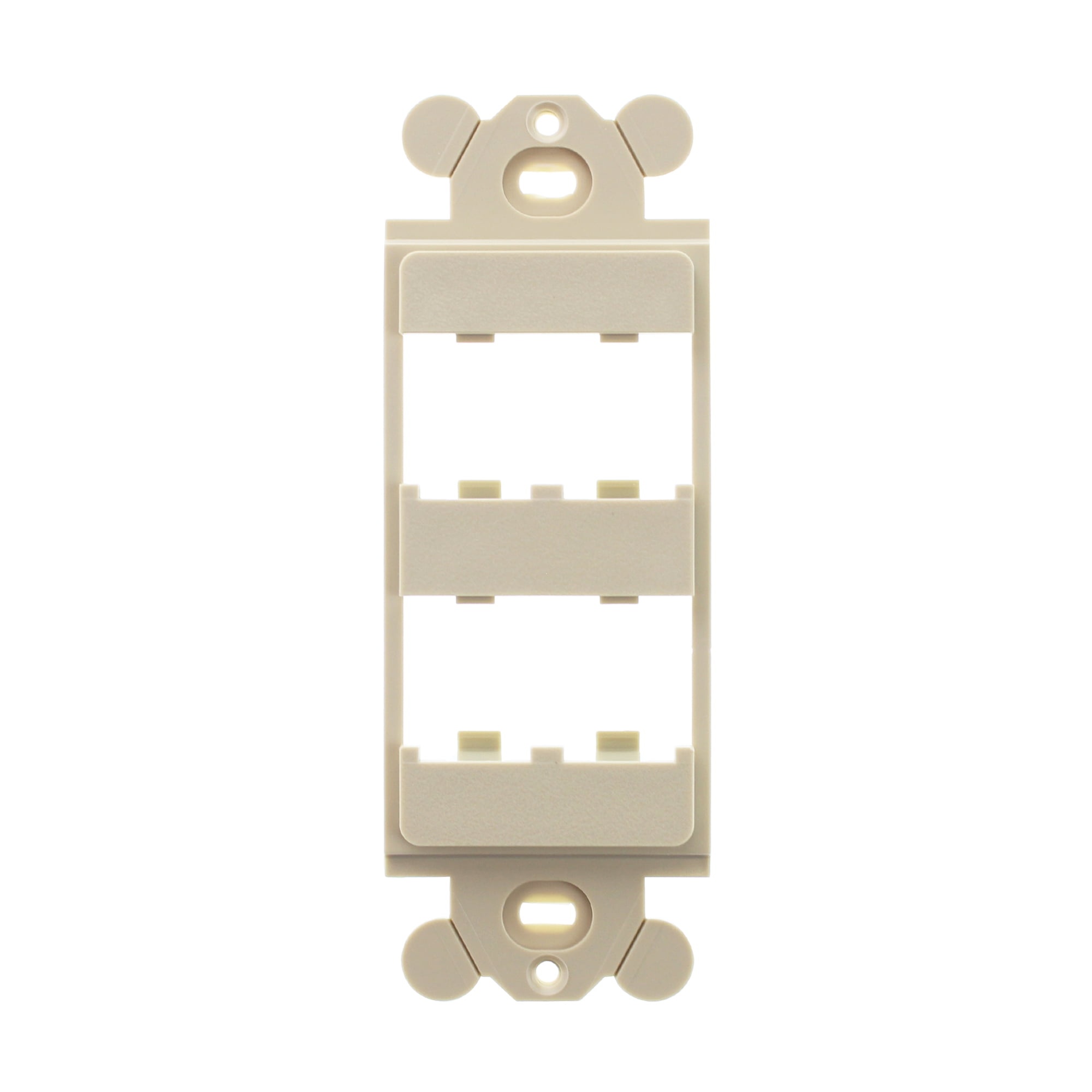 Panduit CFG4EI GFCI 4-Port Plastic Faceplate Frame, Electric Ivory ...