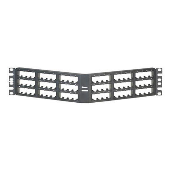 Panduit CPPA72FMWBLY Angled High-Density 72-Port Flush-Mount Patch ...