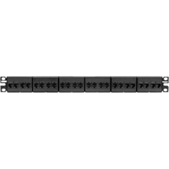 Panduit Coupler Patch Panel - Patch Panel - Black - 1u - 19" - 24 Ports ...