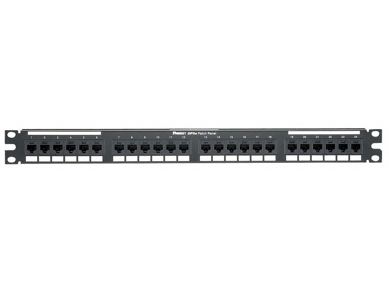 Panduit DP24688TGY Panduit DP6 24 Port Cat6 Network Patch Panel - 24 x RJ-45 - 24 Port(s) - 24 x ...