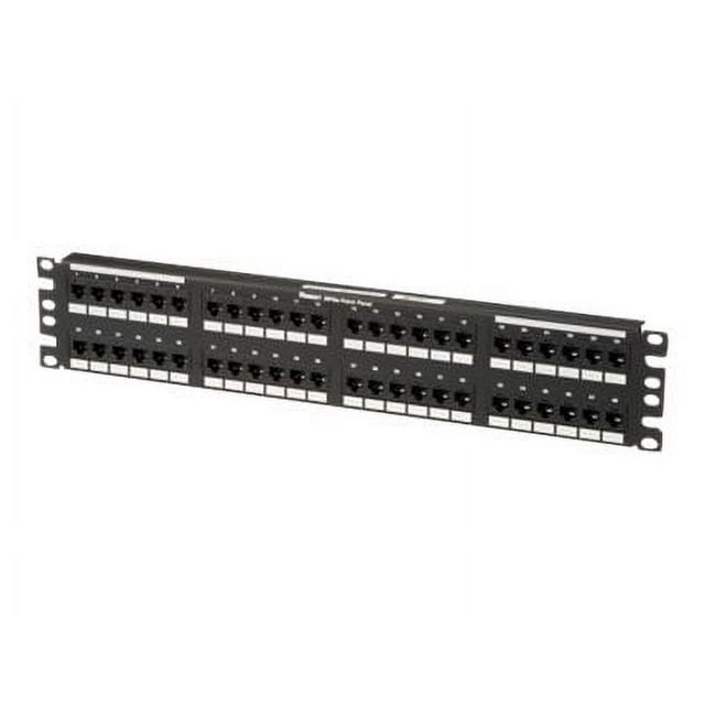 Panduit Cat 5e Patch Panel, Rack Mount, 48 Port, Steel Material, Flat ...