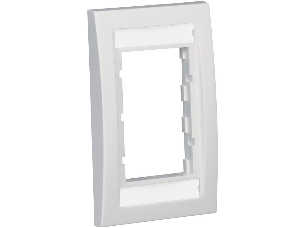 Panduit CBEIWY Executive 1-Gang Plastic Faceplate Frame with Labels ...
