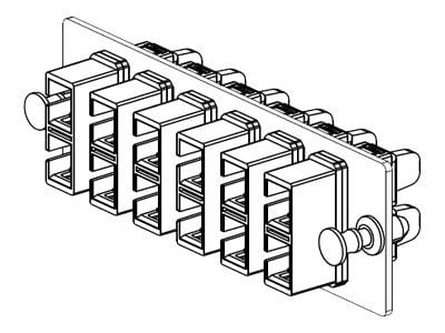 Panduit Opticom Fiber Adapter Panels - Patch panel - blue - 6 ports ...