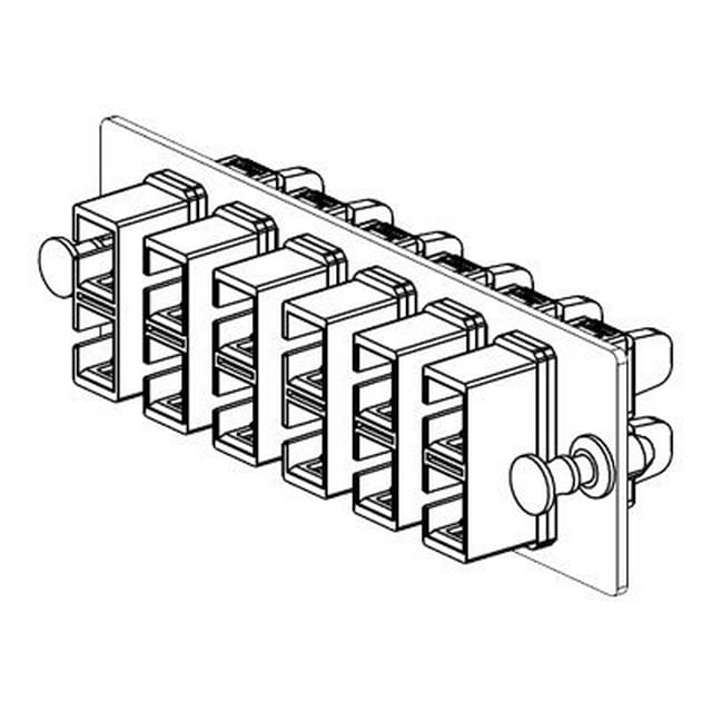 Panduit Opticom Fiber Adapter Panels - Patch panel - blue - 6 ports ...