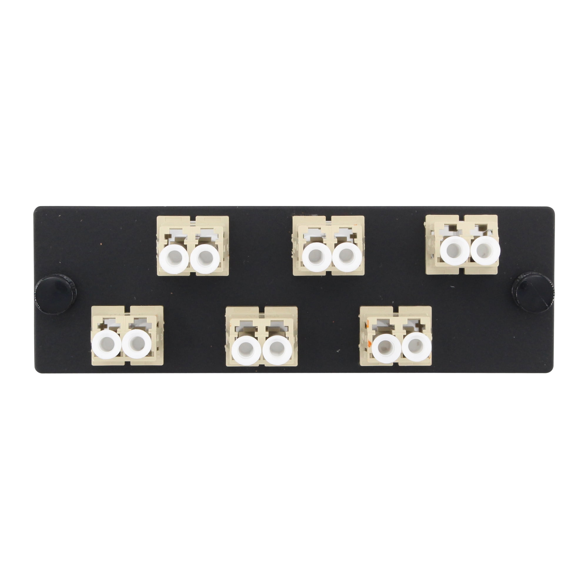 Panduit FAP6WEIDLC Loaded Fiber Optic Adapter Panel, 6 LC Duplex ...