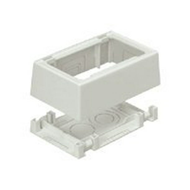 Panduit JB1FSWH-A 1-Gang Snap Together Outlet Box, White, 2-Piece ...