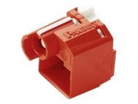 Panduit Lock-In Device - Outlet port lock kit - red - Walmart.com