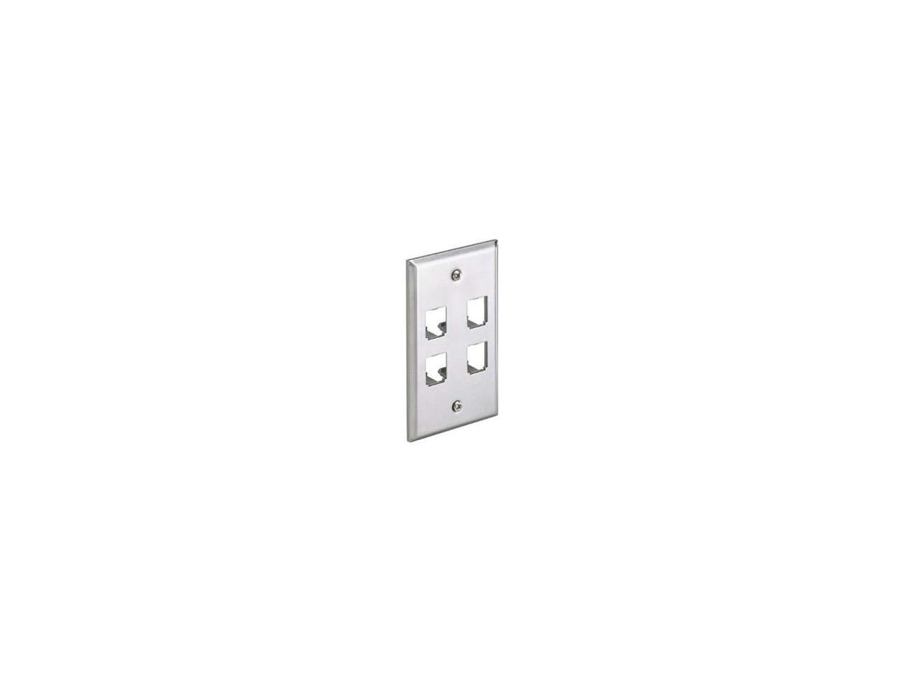 Panduit Mini-Com 4 Sockets Single Gang Faceplate CFP4SY - Walmart.com