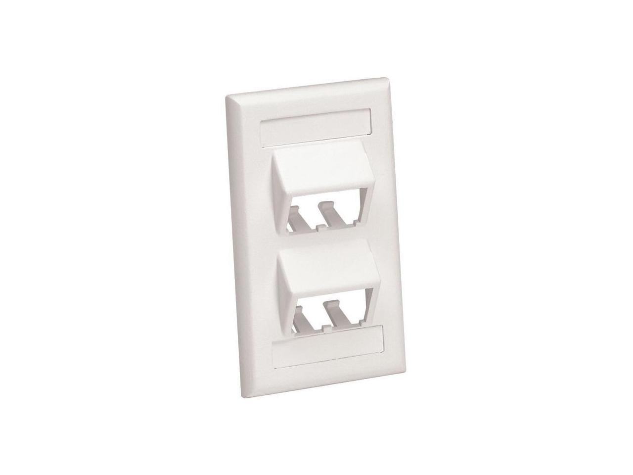 Panduit Mini-Com 4 Sockets Single Gang Faceplate - Walmart.com