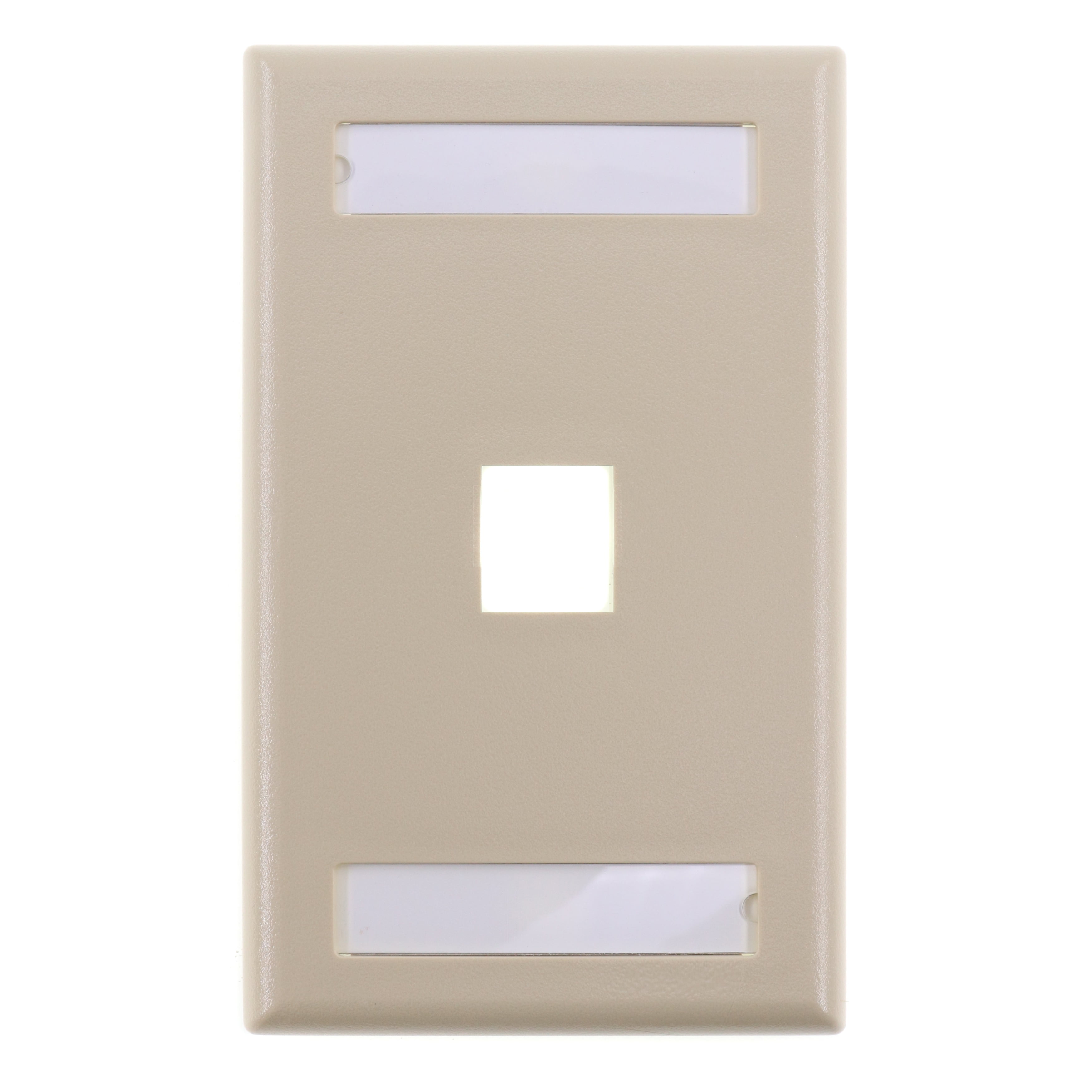 Panduit NK1FEIY NetKey Series Faceplate, 1-Gang, 1-Port, Label, Ivory ...