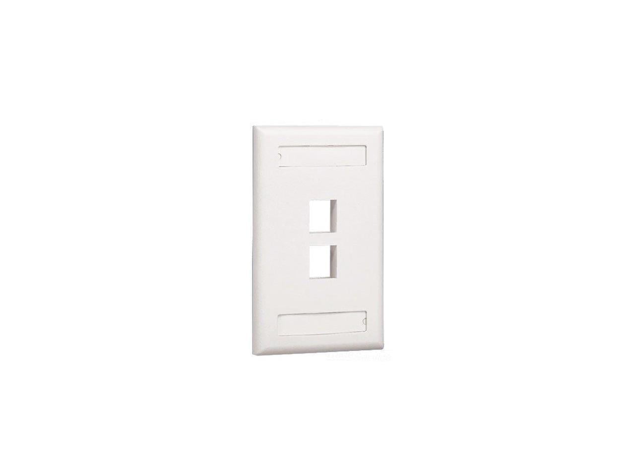 Panduit NK2FIWY Nk 2pt Gang Flush Mount Faceplate Lbl - Walmart.com