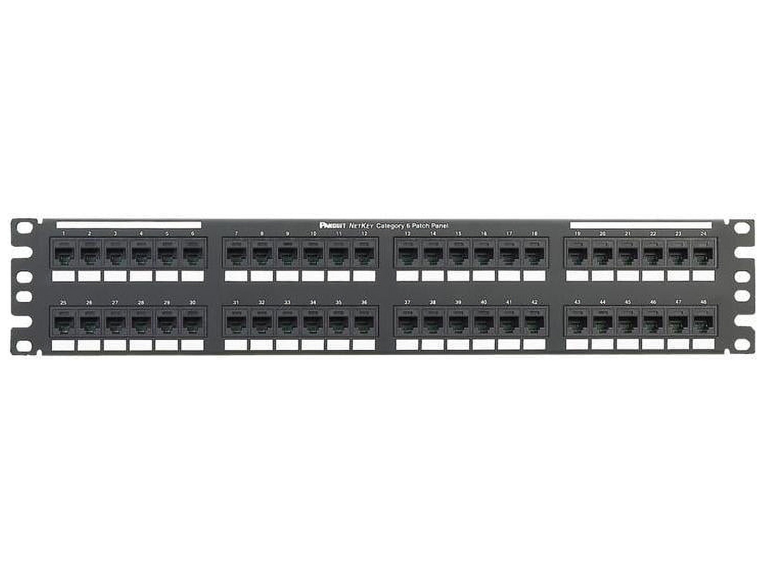 Panduit NK6PPG48Y 48-Port Network Patch Panel - 48 x RJ-45 - 48 Port(s ...