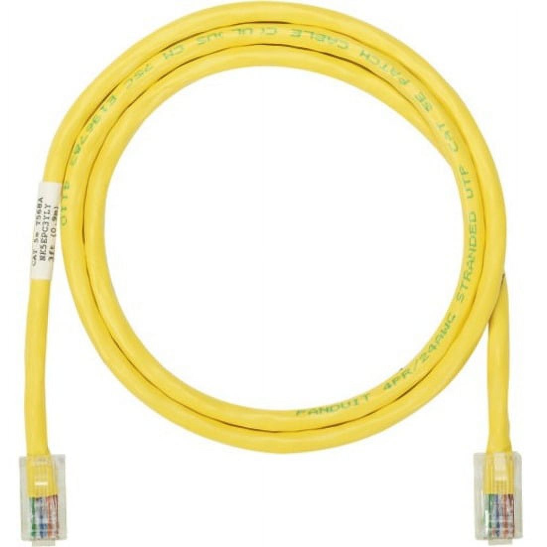 Panduit Netkey Copper Patch Cord, Category 5e, 10 ft., Yellow UTP Cable ...