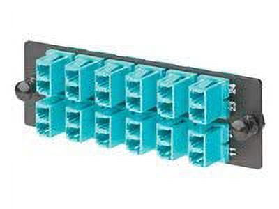 Panduit Opticom - Patch panel - LC MM X 12 - black, aqua - Walmart.com