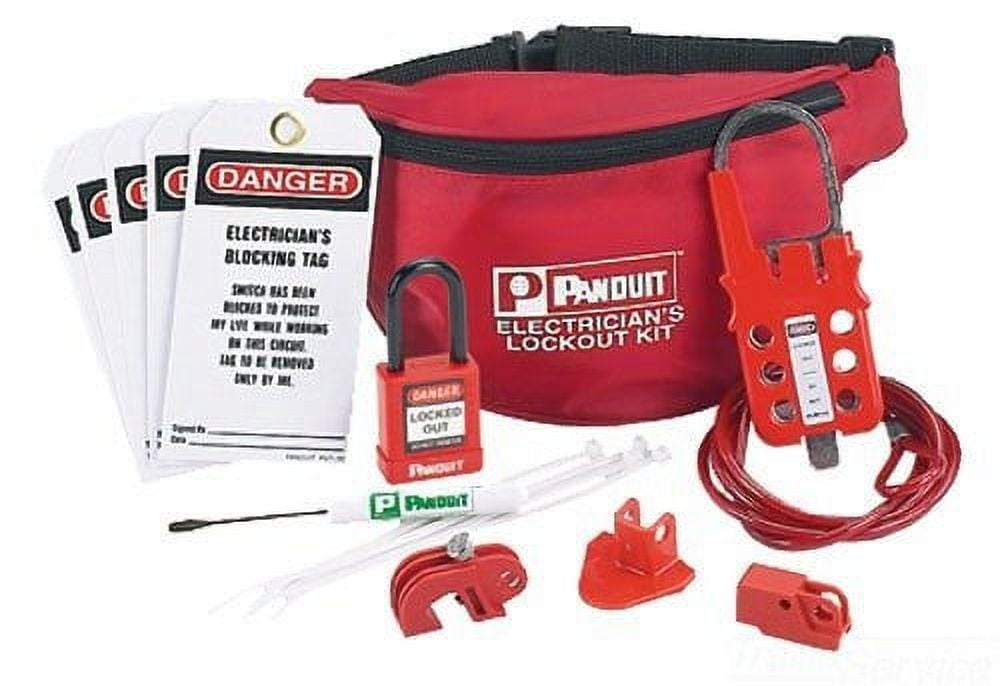 Panduit PSL-PK-EA Electrician Lockout Kit, Red - Walmart.com