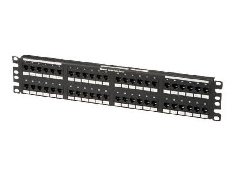 Panduit Cat 5e Patch Panel, Rack Mount, 48 Port, Steel Material, Flat ...