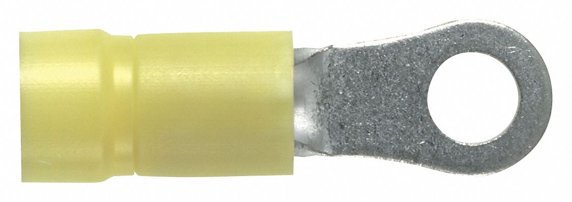 Panduit Ring Terminal,1/4in.,Yellow,PK50 PV10-14R-L - Walmart.com