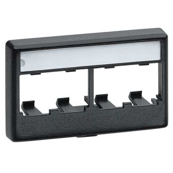 Panduit Wall Plate, Furniture, 4Ports, Black CFFPL4BL - Walmart.com