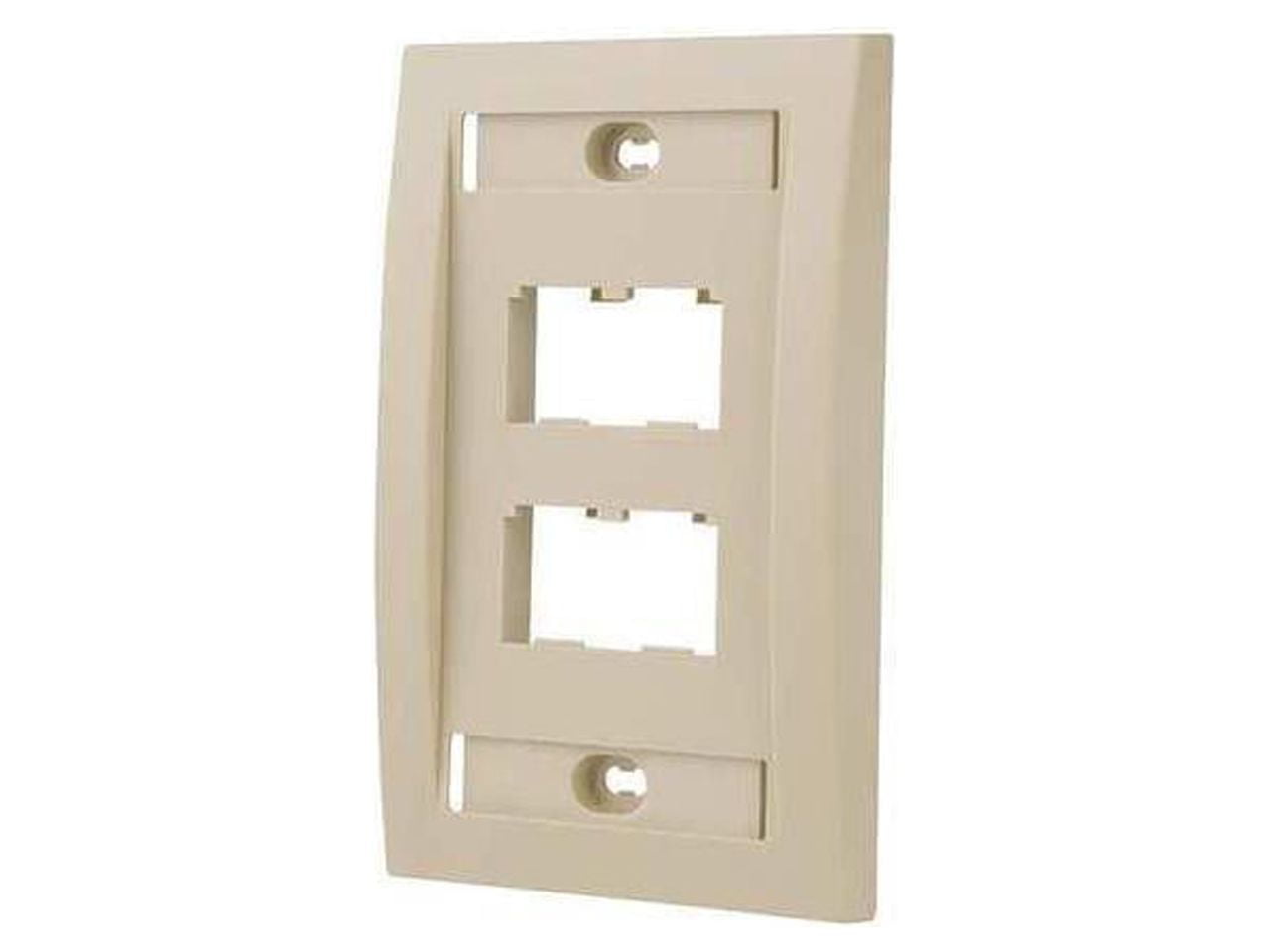 Panduit Wall Plate,Single Gang,4 Ports,Ivory CFPE4EIY - Walmart.com