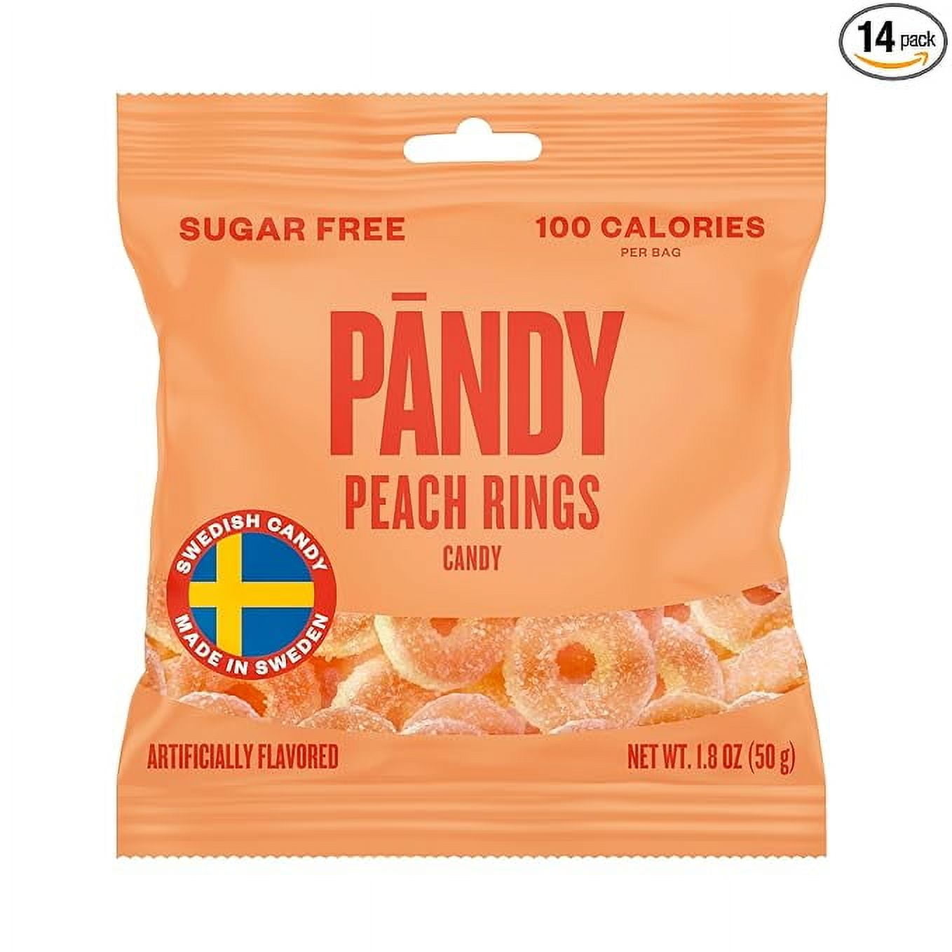 Pandy Swedish Candy Peach Rings Sugar Free Candy 14 Bags. - Swedish ...
