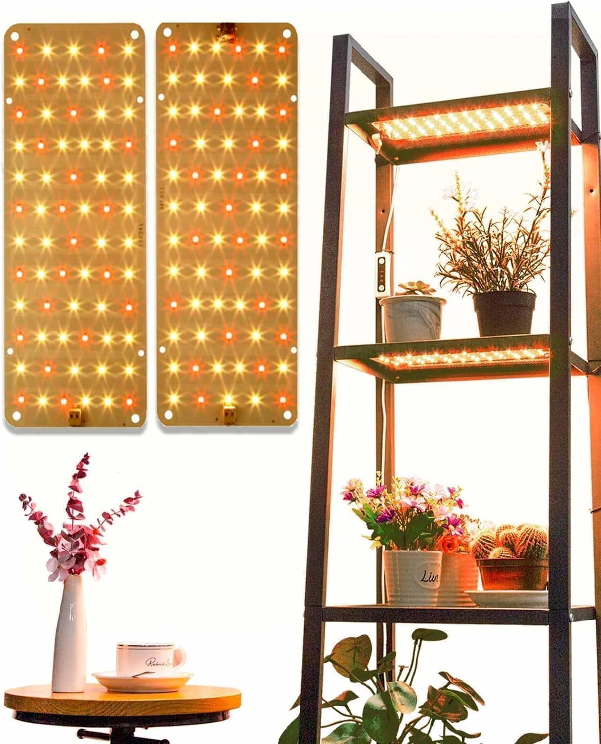 Panel Grow Light for Indoor Plants, 20W Ultra-Thin Full Spectrum LED ...