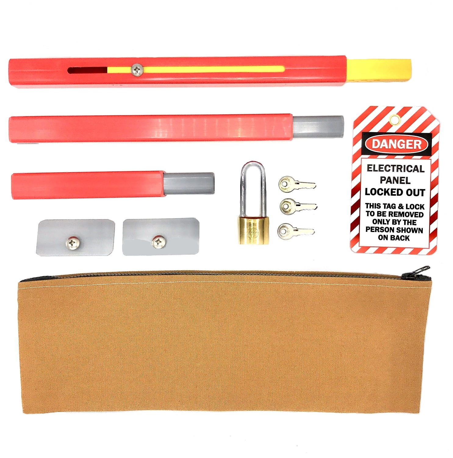 Panel Lockout Kit with Pouch includes, tag, extensions and clips ...