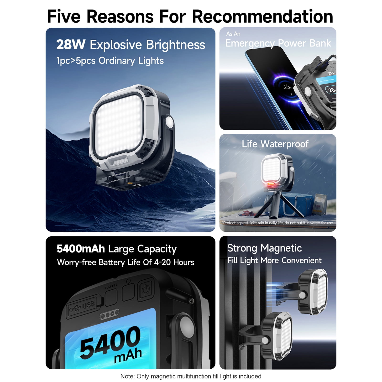 Panel MARTVSEN R7 PRO 28W Magnetic LED Video Light Portable Fill Light ...