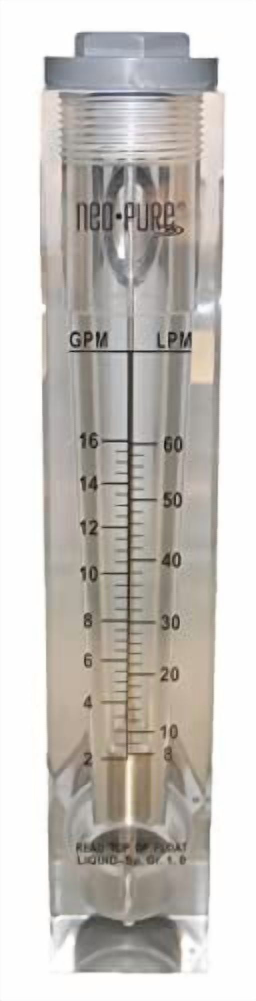 Panel Mount Flowmeter with 2 to 10 GPM Flow Range, 3/4" MNPT Male ...