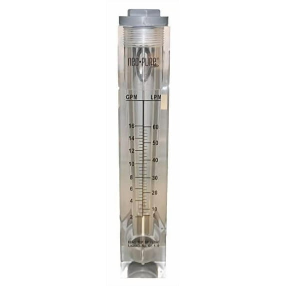 Panel Mount Flowmeter with 2 to 10 GPM Flow Range, 3/4" MNPT Male ...