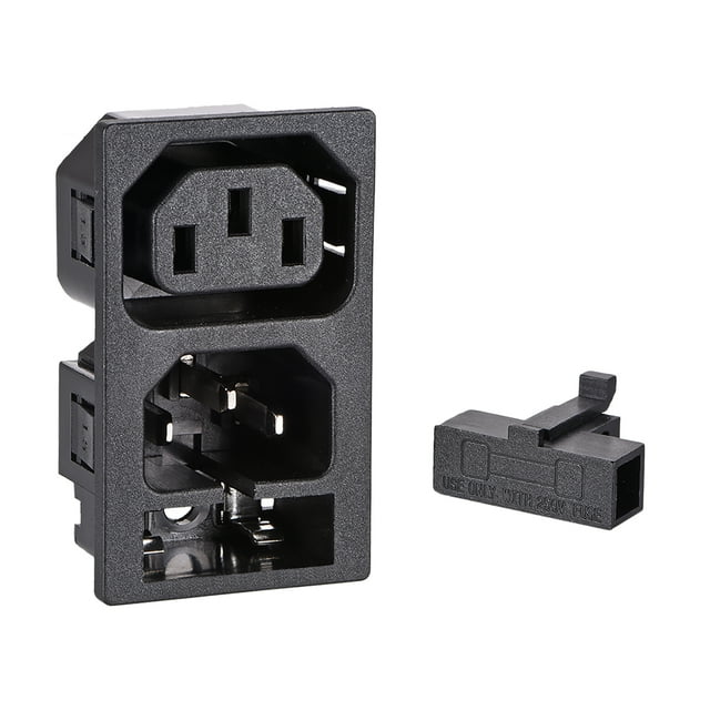 Panel Mount Plug Adapter AC 250V 10A C13 C14 3 Pin IEC Inlet Module ...