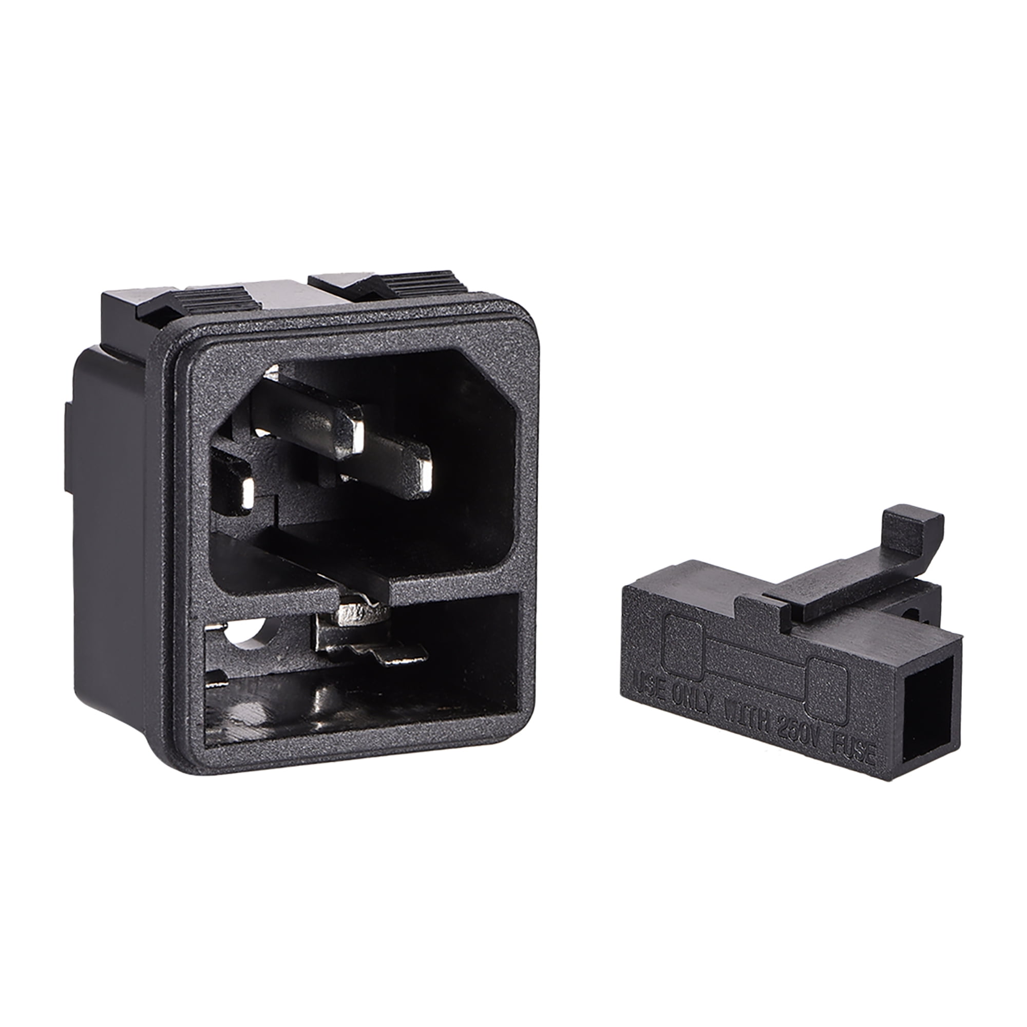 Panel Mount Plug Adapter AC 250V 10A C14 3 Pins IEC Inlet Module Plug ...