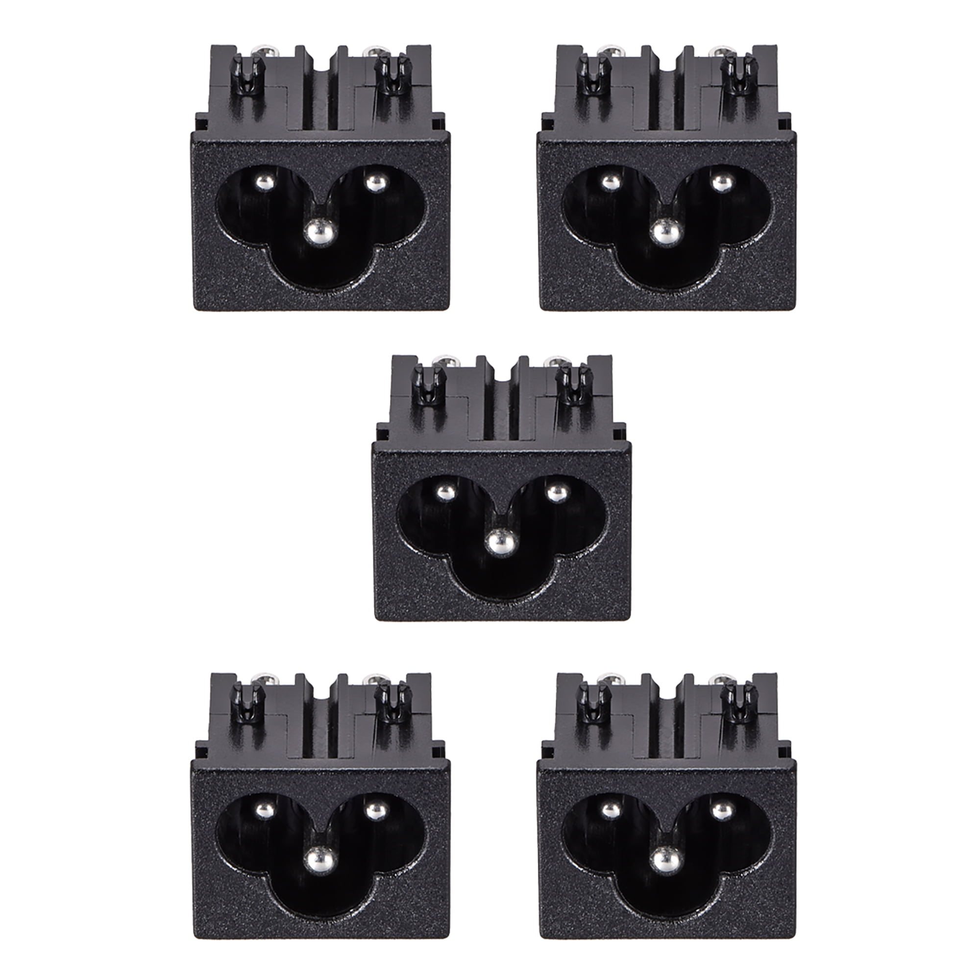Panel Mount Plug Adapter AC 250V 2.5A C6 3 Pins IEC Inlet Module Plug ...
