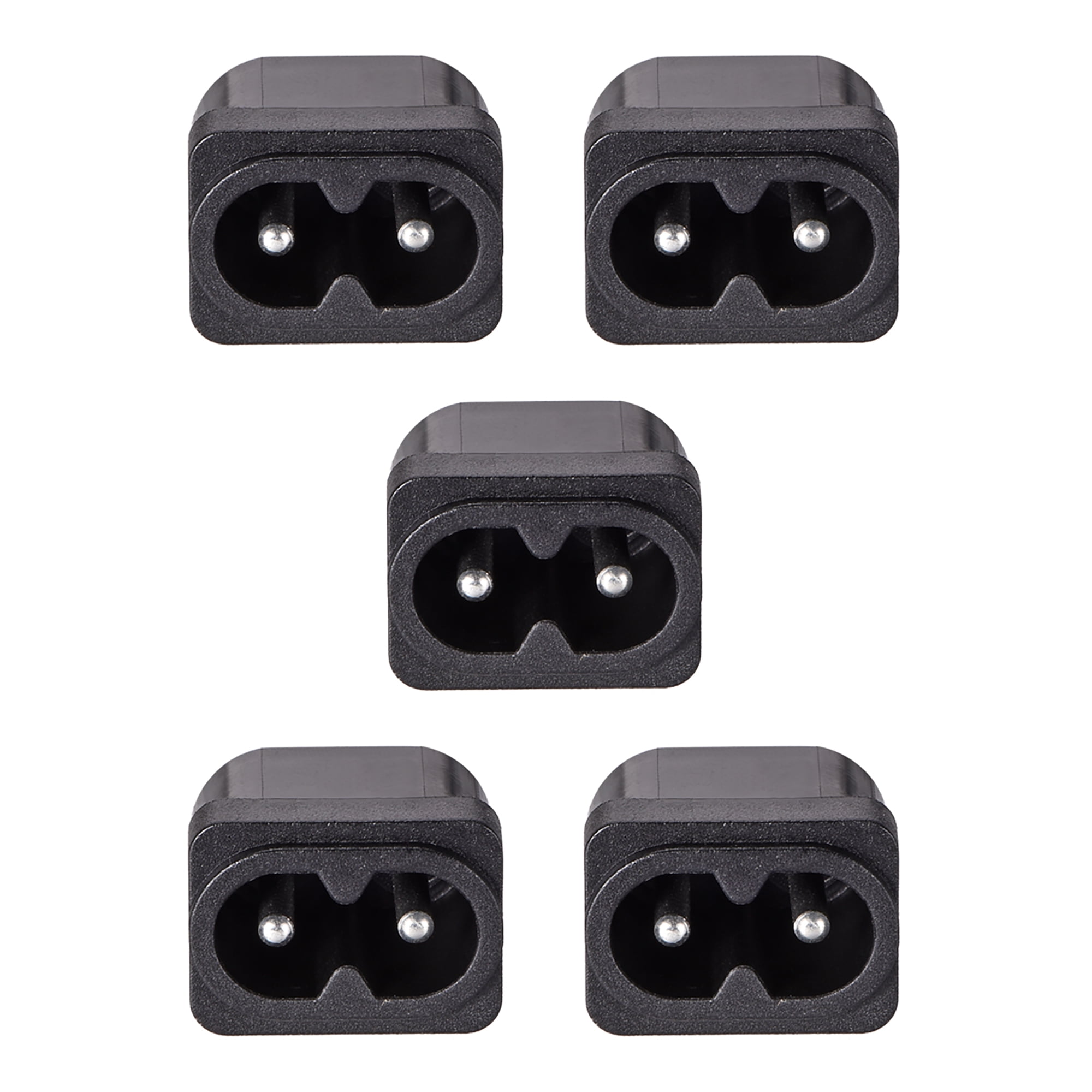 Panel Mount Plug Adapter AC 250V 2.5A C8 2 Pins IEC Inlet Module Plug ...