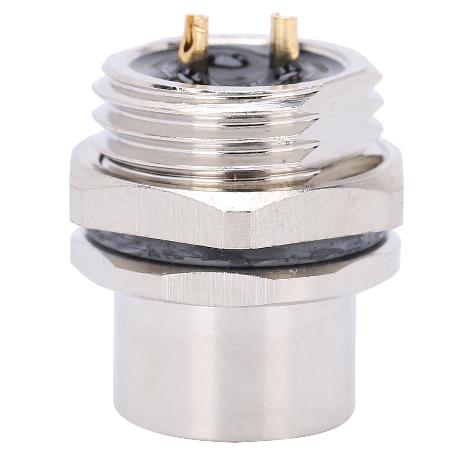 Panel Mount Socket 2 Pin Waterproof Connector Industrial Thread Power ...