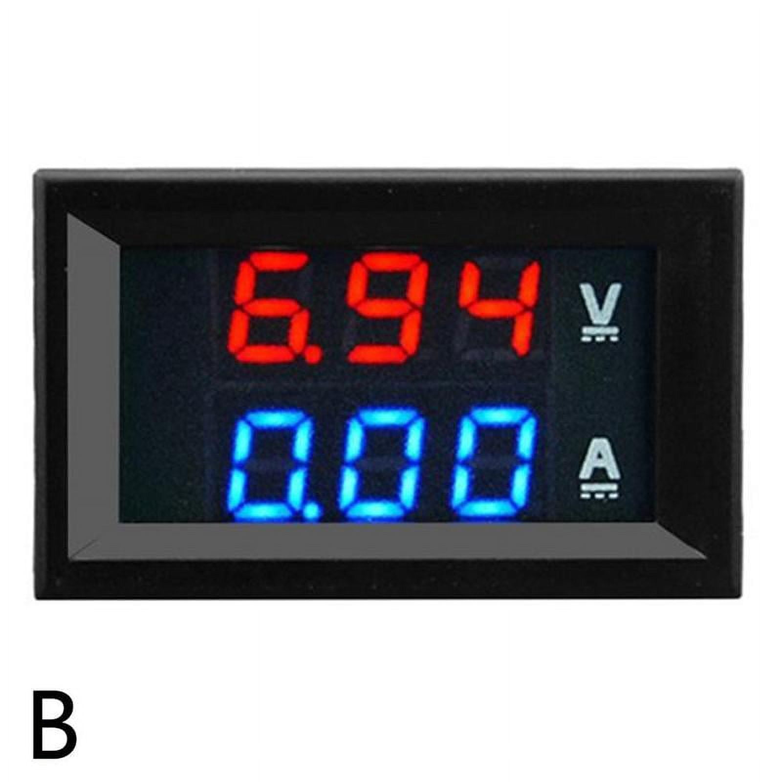 Panel Mount Volt Amp Meter FAST Digital LED Bright Ammeter 100V 10A ...
