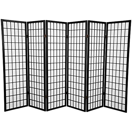 Panel Shoji Screen Room Divider 3-10 Panel (3 Panel, Black, White ...