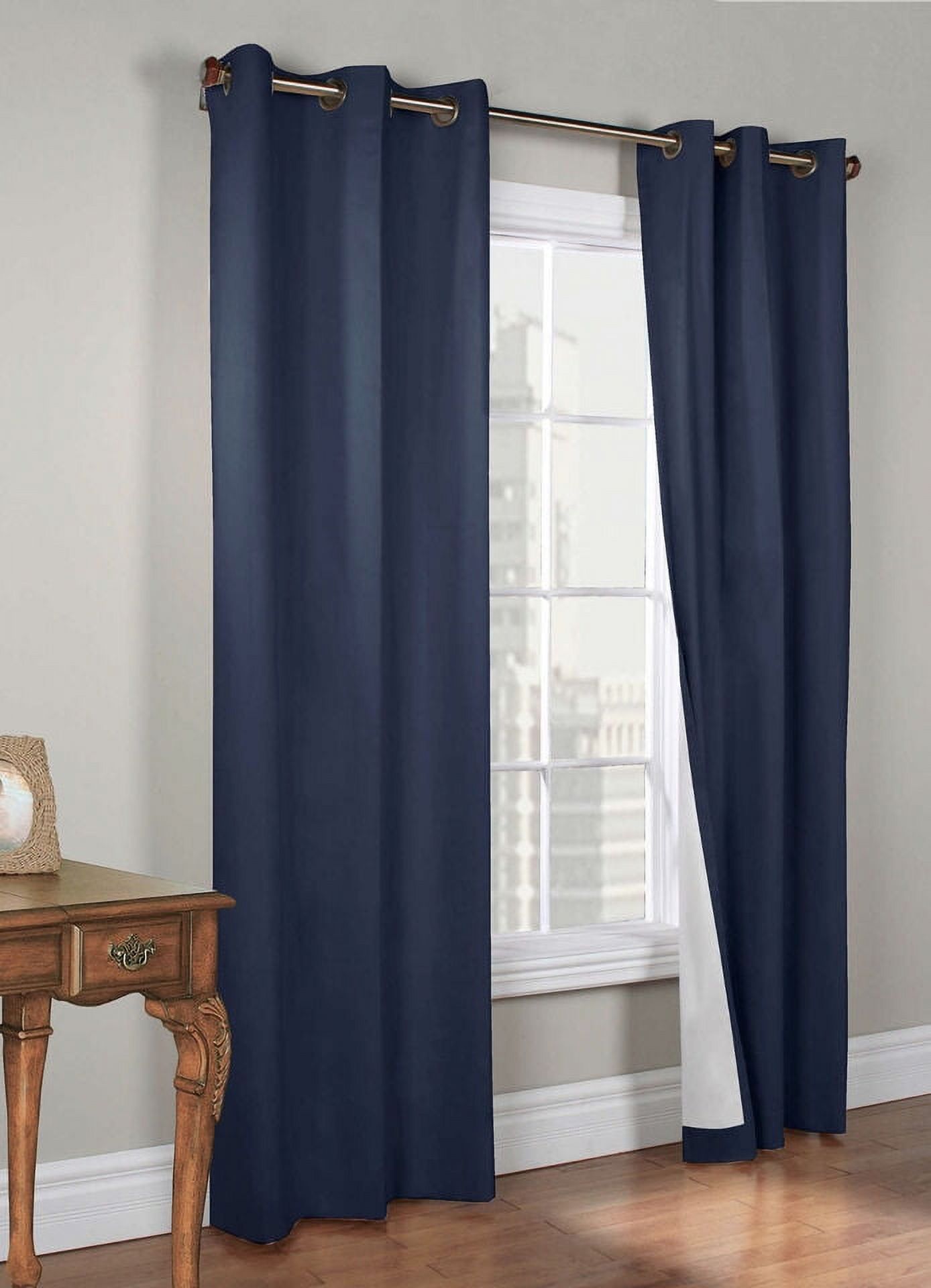 Panel Solid Lined Thermal Blackout Grommet Window Curtain Drape New ...