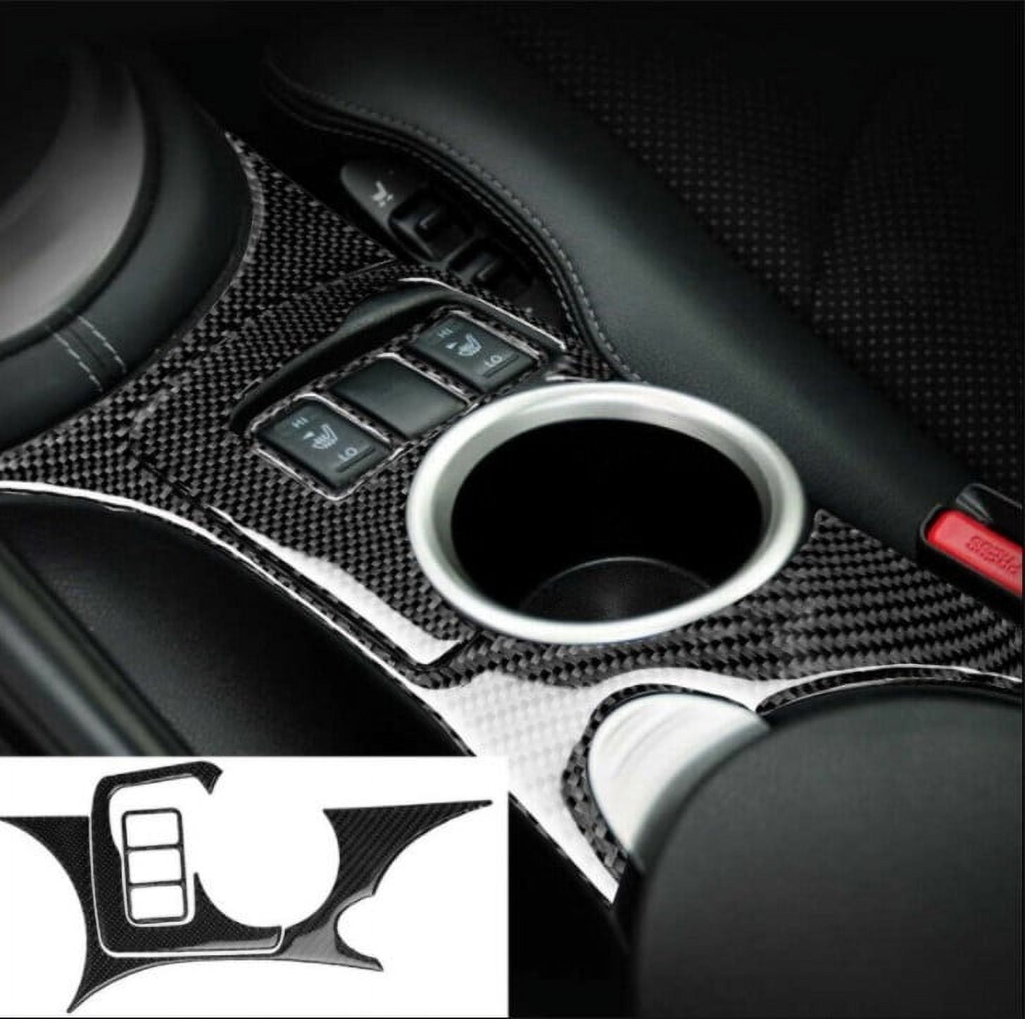 Panel Trim Interior Trim Car Protection Carbon Fiber Cup Holder Easy To ...