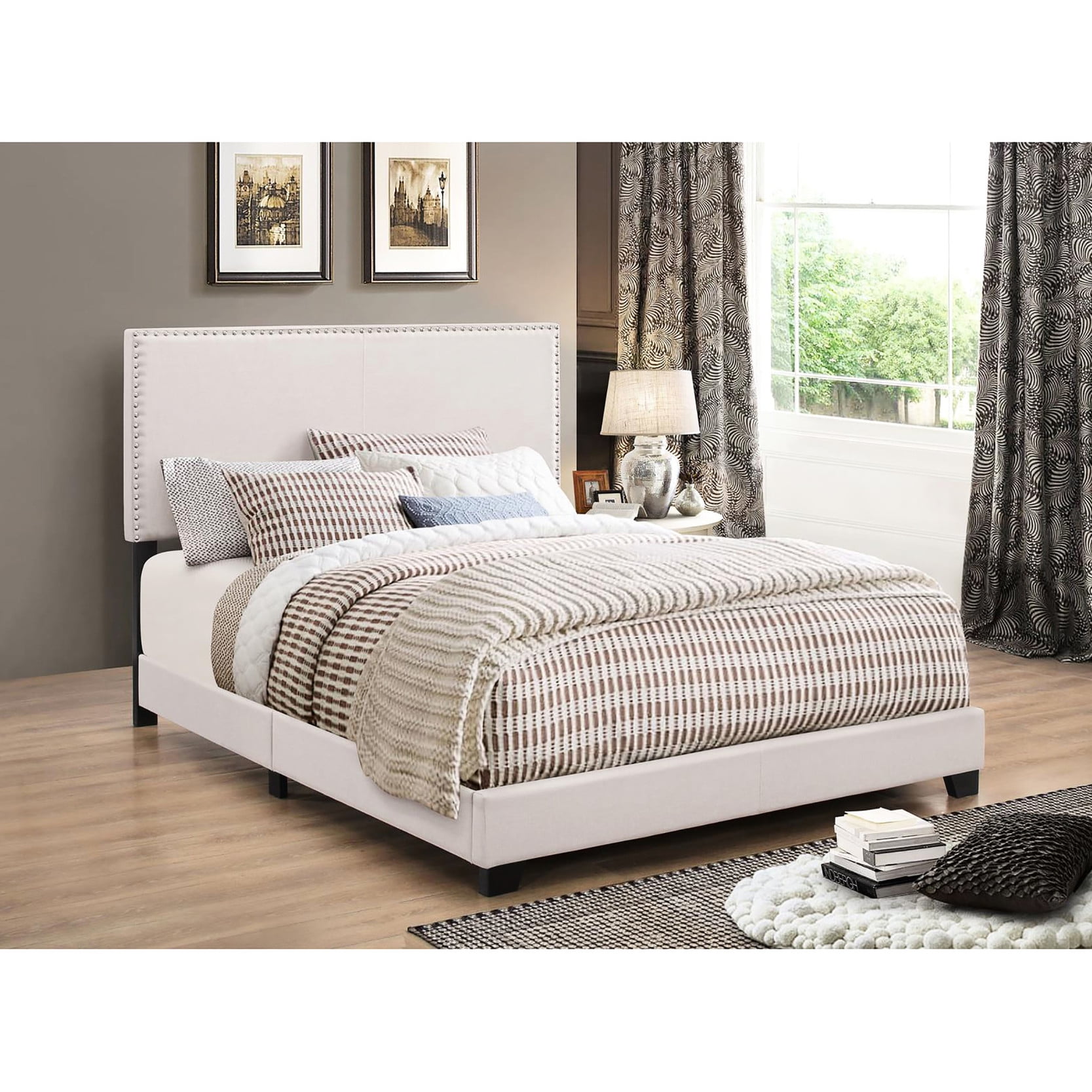 Panel bed | Neutral soft hues | Bedroom space - Walmart.com