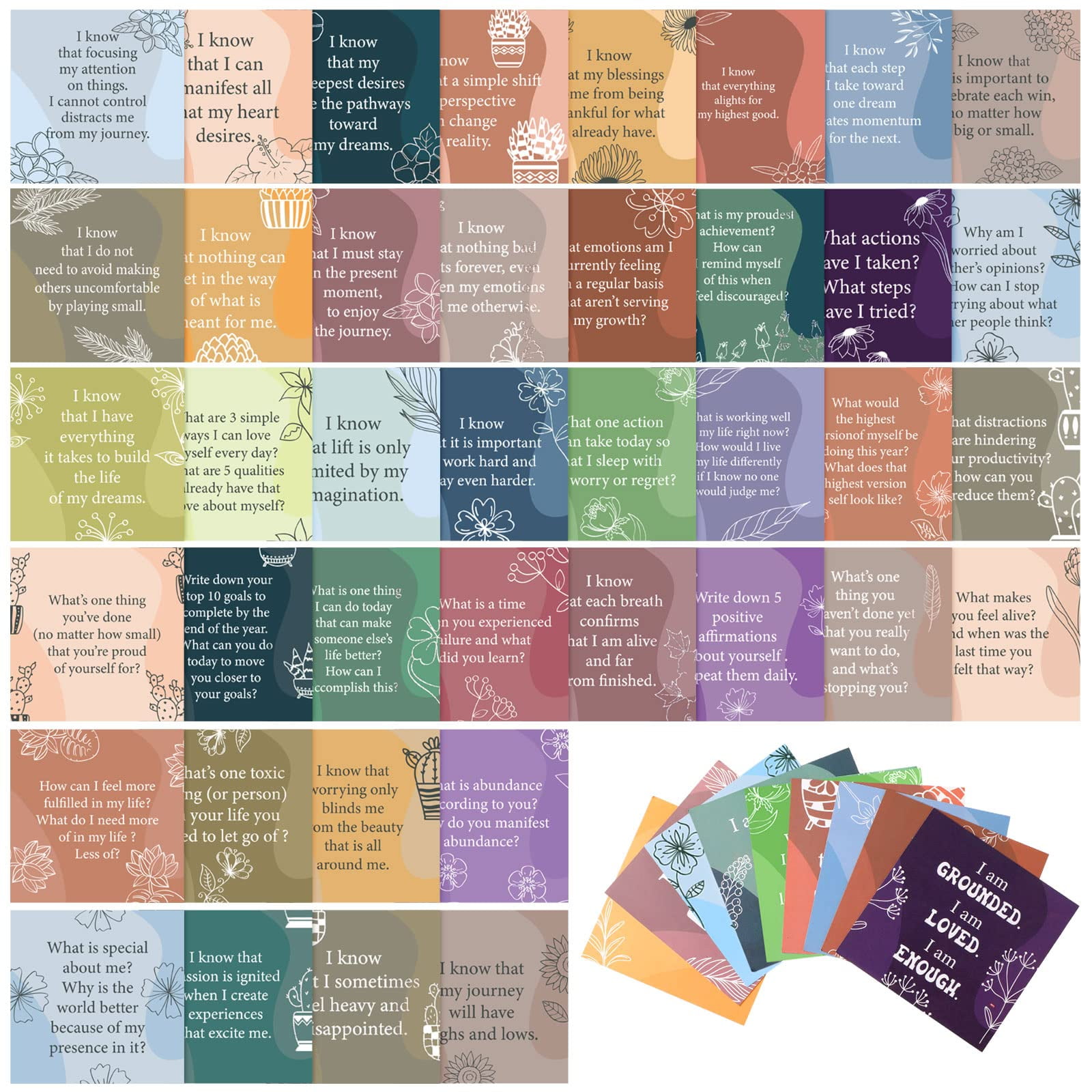 Panelee 240 Pieces Positive Affirmations Motivational Cards Affirmation ...