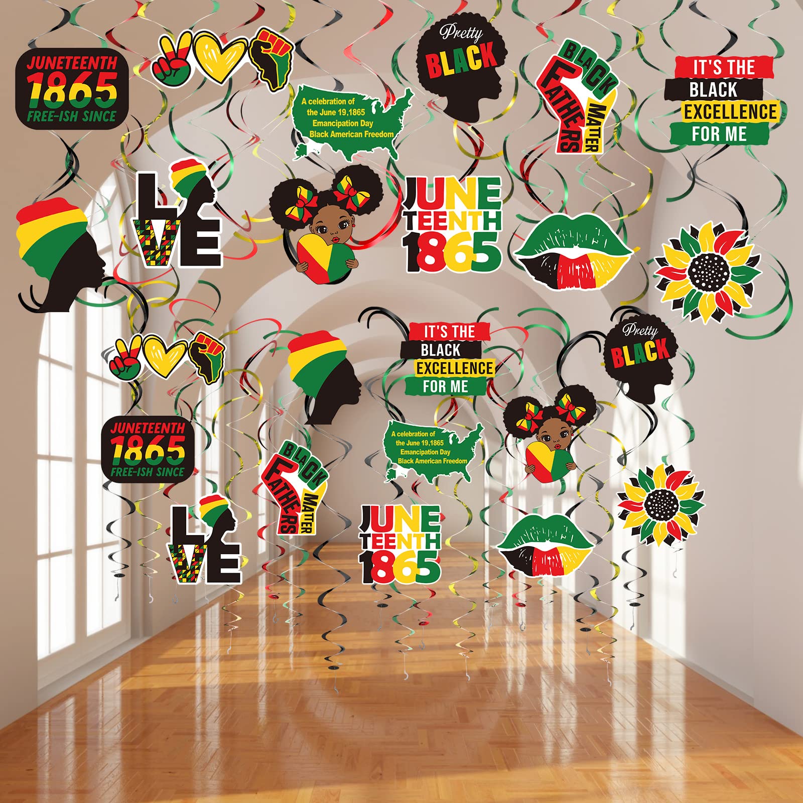 Panelee 56 PcsTRDN Juneteenth Decorations Black History Month ...